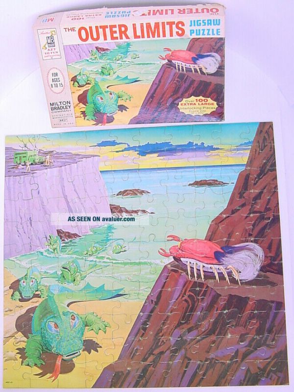 RARE 1964 THE OUTER LIMITS TV SHOW SEA CREATURES JIGSAW PUZZLE BOXED ...