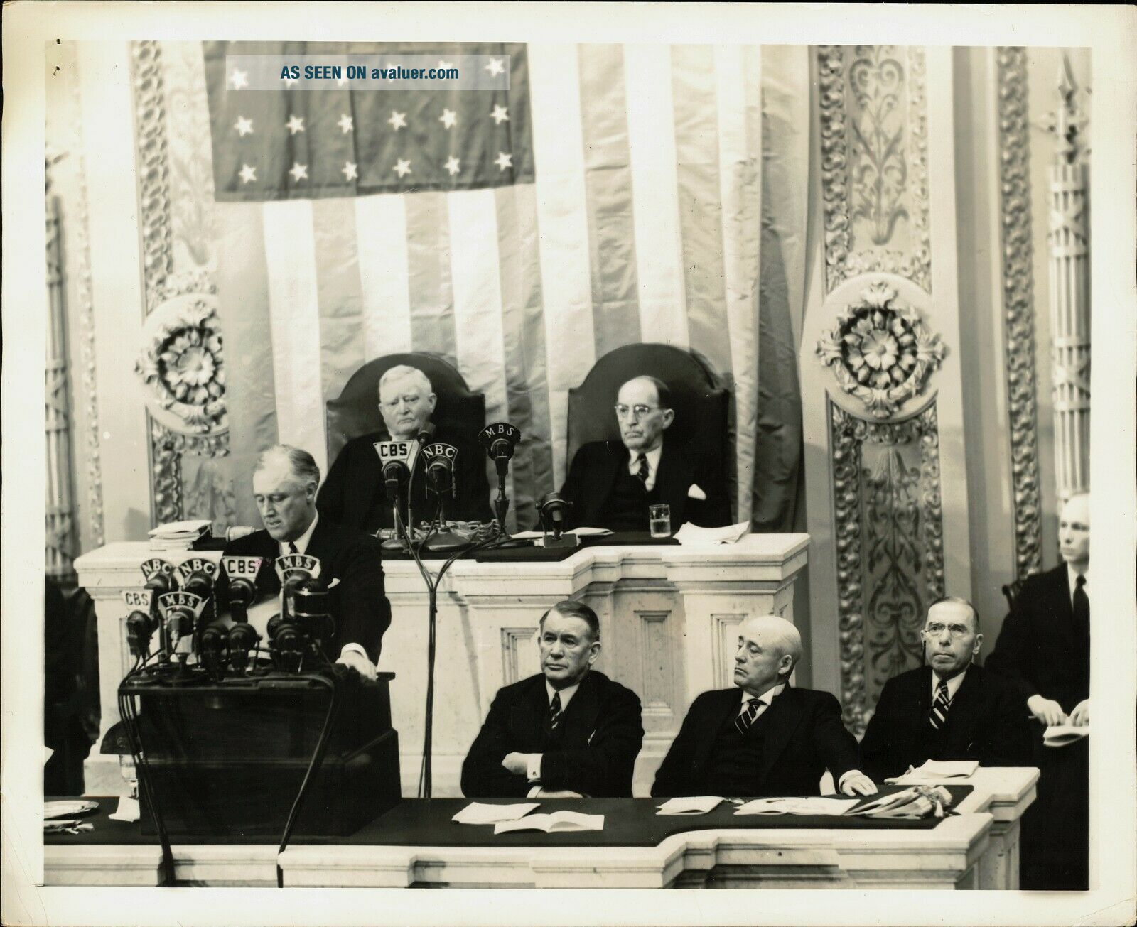 1939 Press Photo President Franklin Roosevelt Addressing Congress On ...