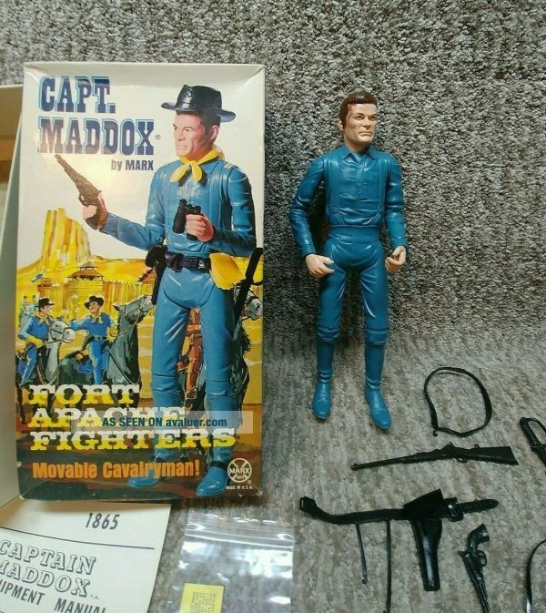 VINTAGE MARX CAPT. MADDOX FORT APACHE FIGHTERS 100 COMPLETE WITH 1960S ...