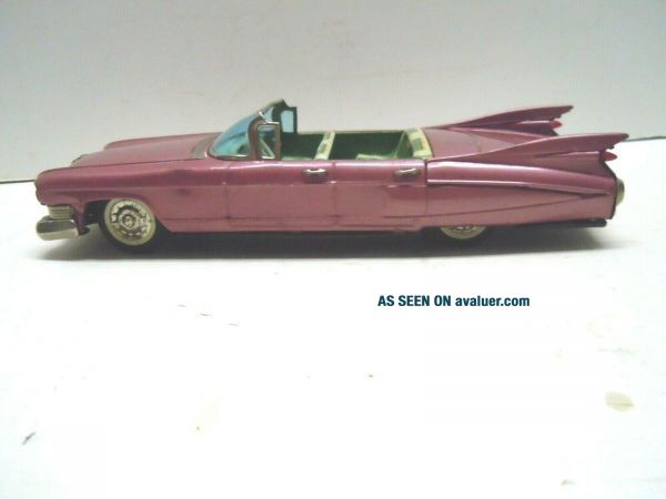 Lg 11 " Japan Bandai Tin Friction 1959 Cadillac Convertible Car ...