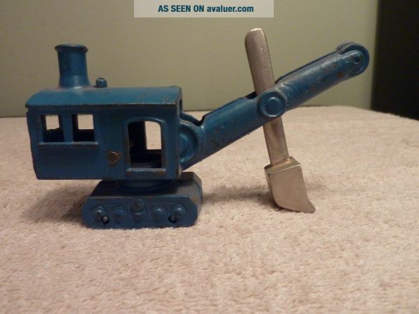 Hubley Cast Iron General Digger Shovel Crane 5 1/2 " 1930 ' S Blue ...