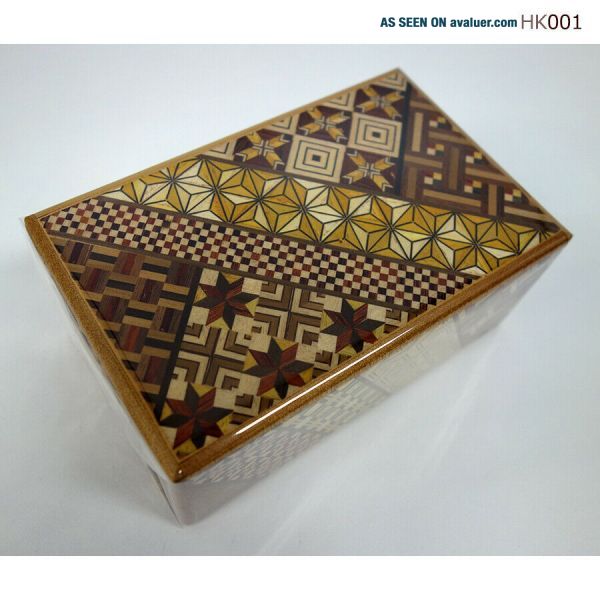 Japanese Marquetry Yosegi Samurai Secret PUZZLE BOX Himitsu - Bako 21 ...