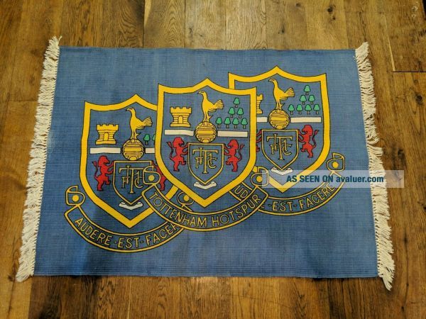 Vintage Tottenham Hotspur FC 100 Cotton Rug Wall Hanging | #24883508