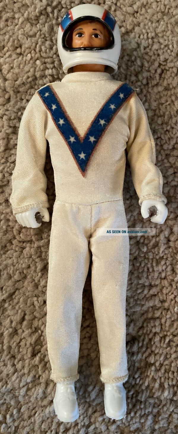 Rare Vintage Evel Knievel Action Figure Stunt Cycle Doll With Helmet ...
