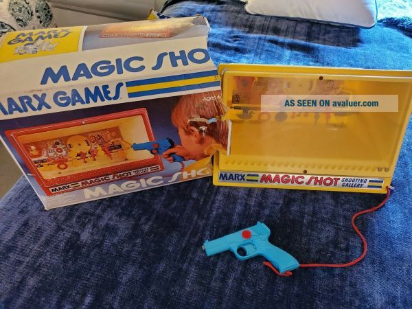 1973 Marx Magic Shot Shooting Gallery Target Game Complete Gun ORG Box ...
