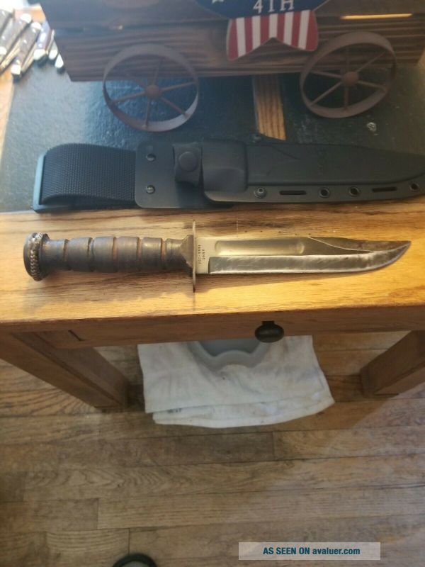 CASE XX USA FULL SIZE USMC 1998 COMBAT FIGHTING KNIFE AND SHEATH ...