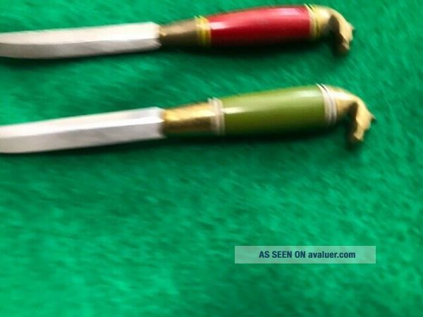 VINTAGE MINI PUUKKO BRASS HORSE HEAD KNIVES MADE IN FINLAND (& RARE ...