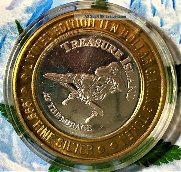 LIMITED EDDITION TEN DOLLARS TOKEN LAS VEGAS NEVADA. 999 SILVER ...