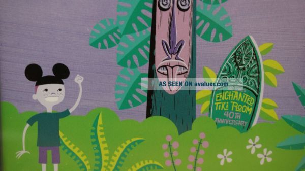 Shag Disney 40th Anniversary Enchanted Tiki Room Card Framed Art Pop ...