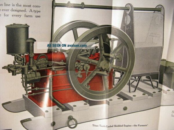 Early Antique International Harvester Titan Oil Engines Sales Brochure ...