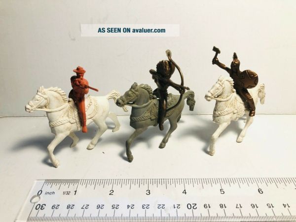 Assorted Plastic WESTERN Figures. One Cowboy And Two Indians | #24920690