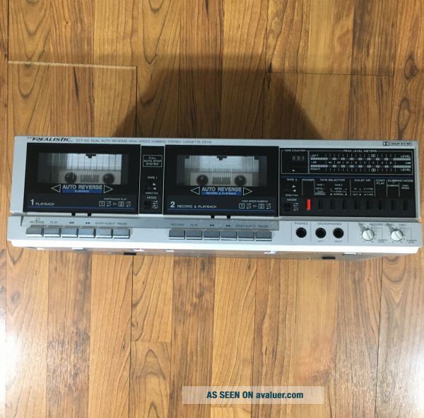 Vintage Realistic SCT - 100 Dual Stereo Cassette Player Recorder ...