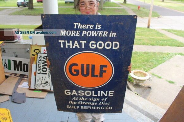 Large That Good Gulf Gasoline Gas Station Oil 36 " Metal Sign | #24895527