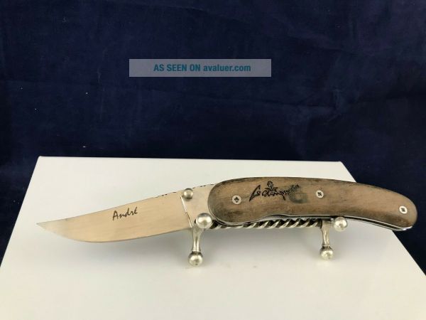 Wood Handle Pocket Knife Andri Single Blade Well Built Liner Lock ...