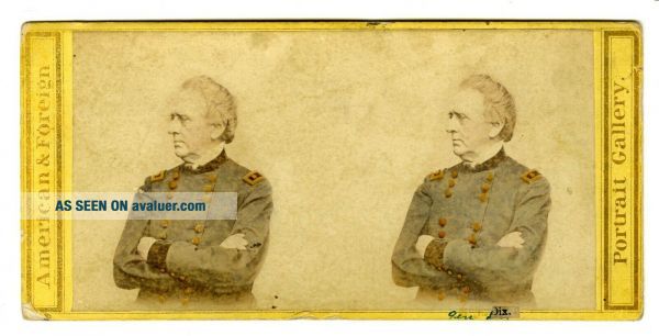 Civil War - Major General John A. Dix Tinted Portrait By Anthony ...