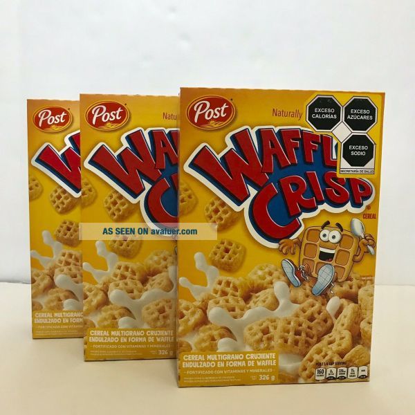 3 Boxes Post Waffle Crisp Cereal - Box March 2021 By Date | #24940814