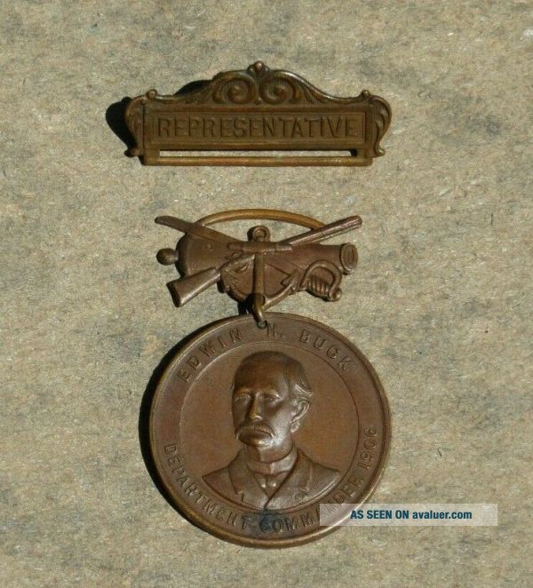 Civil War Veteran GAR 41st Encampment 1907 Illinois Reunion Badge Pin ...