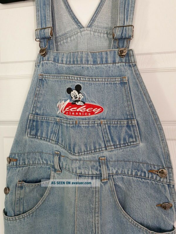 Vintage 90’s Mickey Mouse Unlimited Jerry Leigh Blue Jean Overalls Size ...