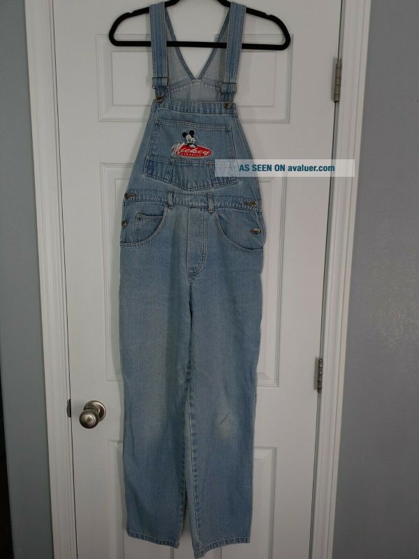 Vintage 90’s Mickey Mouse Unlimited Jerry Leigh Blue Jean Overalls Size ...