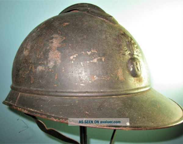 Complete WW1 French Army M15 Adrian Helmet Casque Stahlhelm Casco Elmo ...