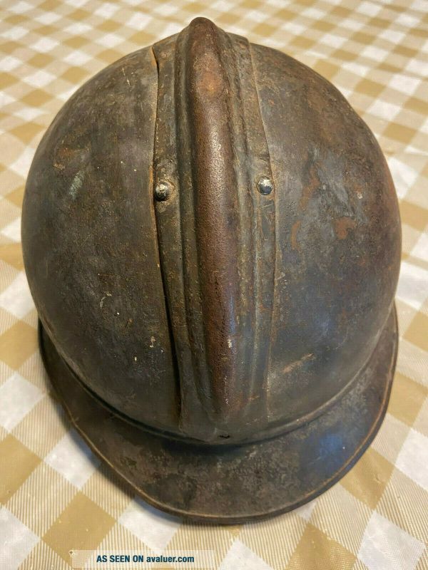 WW1 French Adrian Helmet With Colonial Troops Badge | #25032030