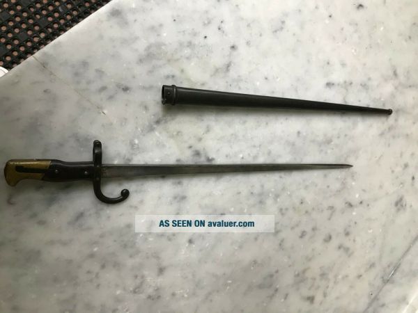 Vintage French Bayonet 1877 With Scabbard & Matching Numbers | #25061937