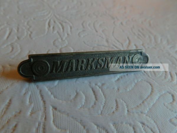 RARE WWI VINTAGE USMC MARINE CORPS MARKSMAN PIN BY PETTIBONE | #25066781