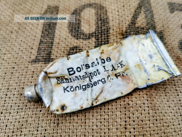 WWI GERMAN BORIC ACID OINTMENT RELIC From CHRISTMAS BATTLES | #25100983