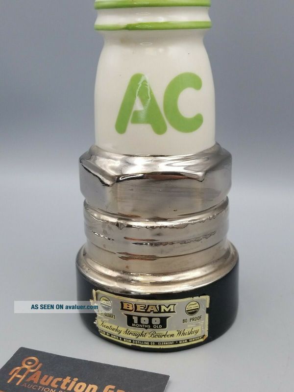 Vintage AC Spark Plug Jim Beam Decanter Bottle | #25071874