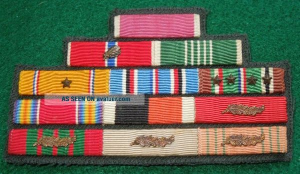 WWII 1950s US Army MAJOR GENERAL Bergquist Embroidered Custom Ribbon ...