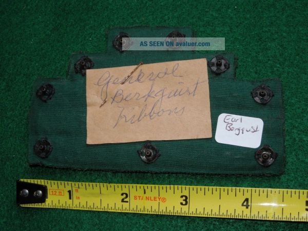 WWII 1950s US Army MAJOR GENERAL Bergquist Embroidered Custom Ribbon ...