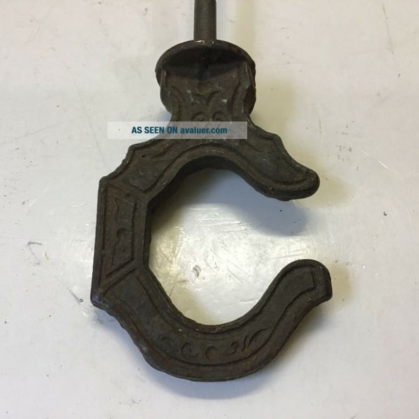 Antique Large Fancy Cast Iron Ceiling Hook Hanging Library Oil Lamp ...