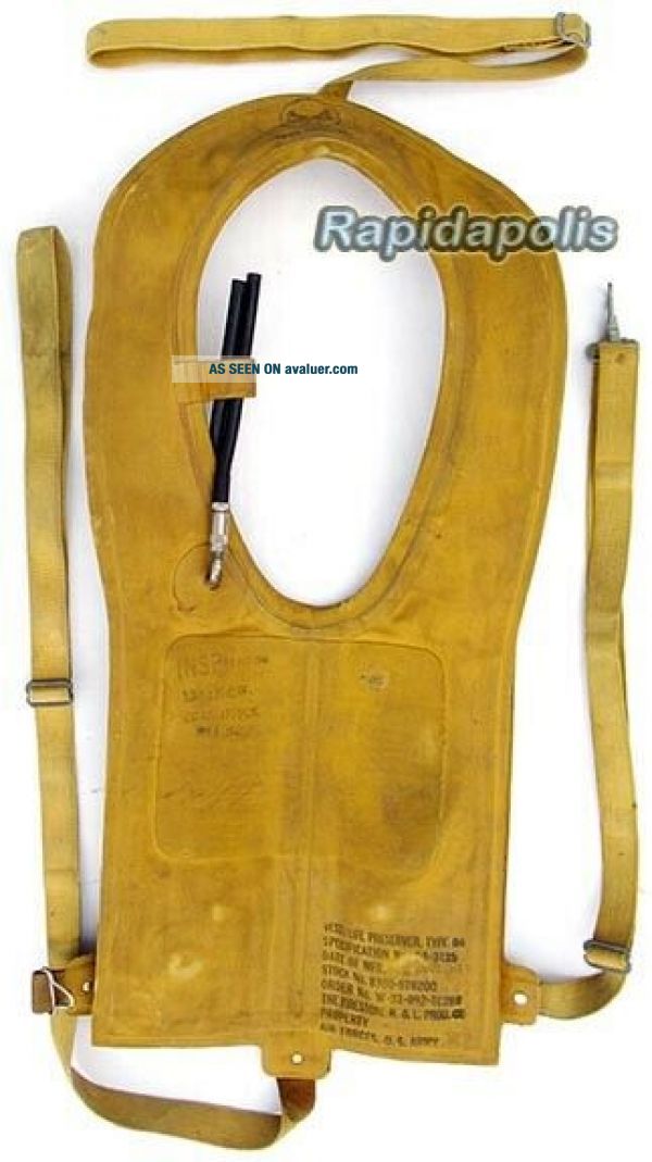 1944 Dated US Army Air Force Type B4 WW2 Pilot Mae West Life Preserver ...