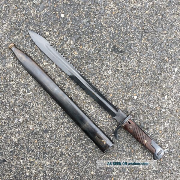 Wwi Wwii German K98 Mauser Sawback Sawtooth Bayonet Sword Knife Dagger ...