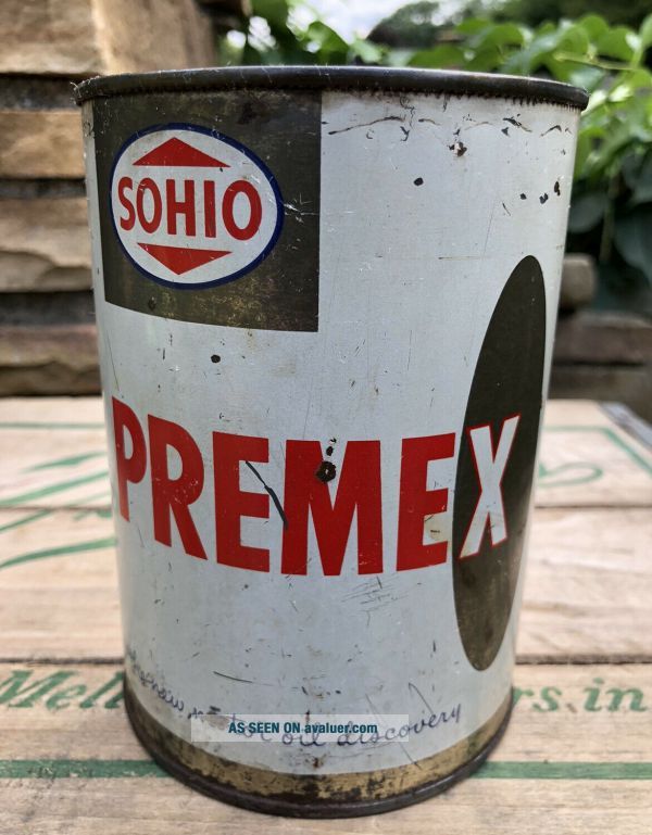 Vtg SOHIO Premex Motor Oil 1 Quart Oil Can Tin Standard Oil Of Ohio ...