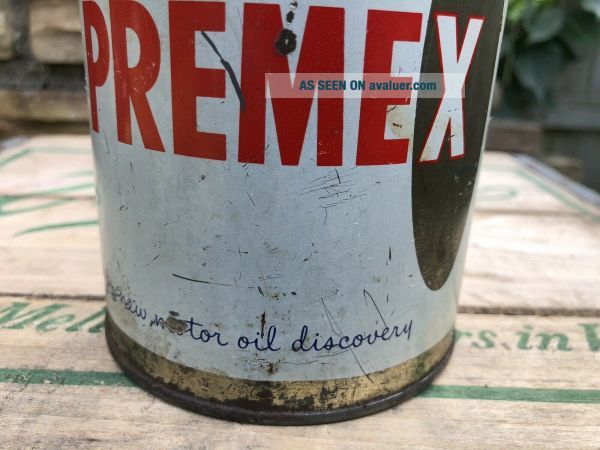 Vtg SOHIO Premex Motor Oil 1 Quart Oil Can Tin Standard Oil Of Ohio ...