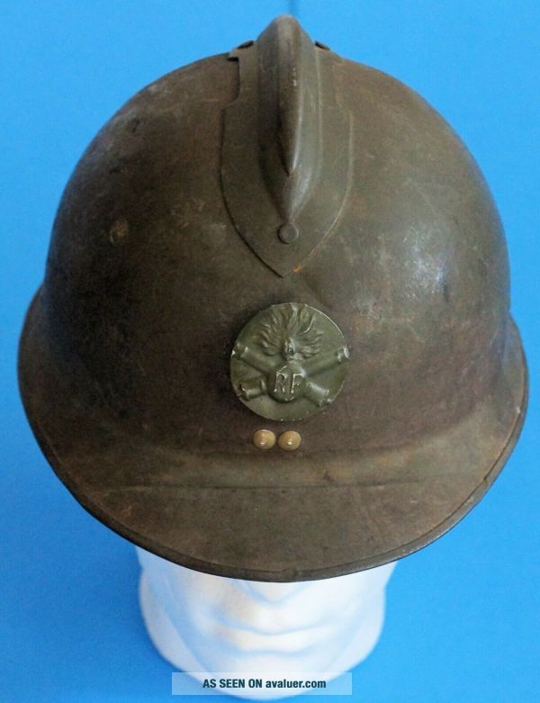 WW2 RF REPUBLIC OF FRANCE ARTILLERY ADRIAN HELMET W/ LINER WWII | #25162856