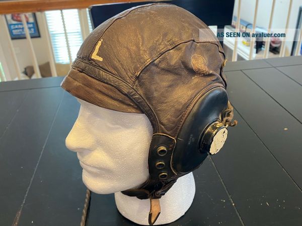 World War II A - 11 Leather Flight Helmet USAAF USAAC Fighter Pilot ...