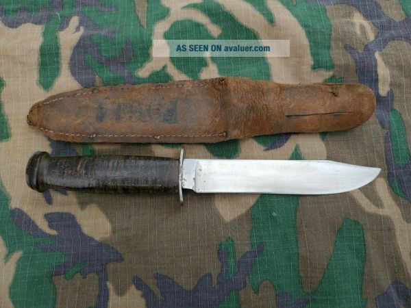 WWII US Navy Marine Corps Case MK1 Fighting Knife With Sheath | #25172659