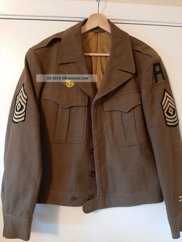 WWII WW2 US Army First 1st Army First Sergeant Ike Eisenhower Uniform ...