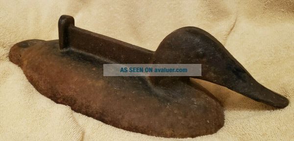 Vintage Solid Cast Iron Duck Decoy Boot Scraper | #25242591