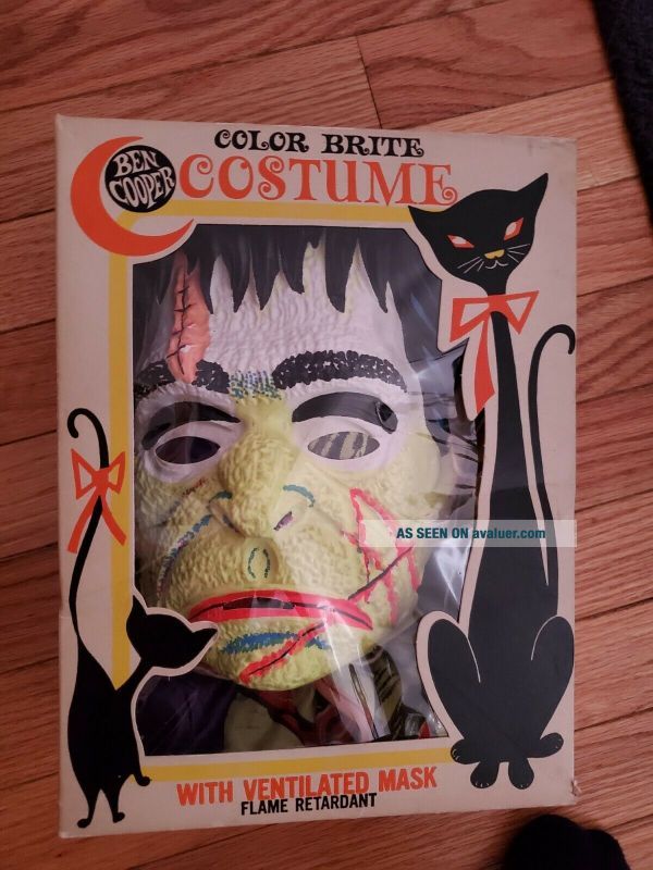 Vintage Ben Cooper Frankenstein Halloween Mask And Costume Rare | #25404272