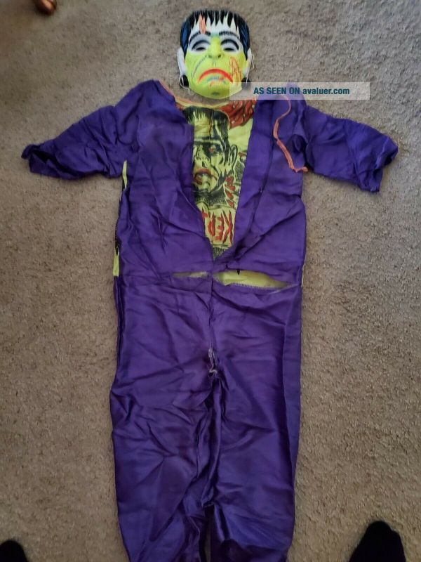 Vintage Ben Cooper Frankenstein Halloween Mask And Costume Rare | #25404272