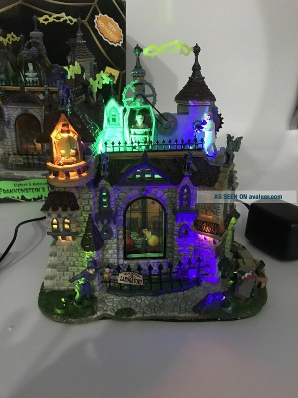 Lemax Spooky Town Frankenstein ' S Laboratory 75501 Retired Halloween ...