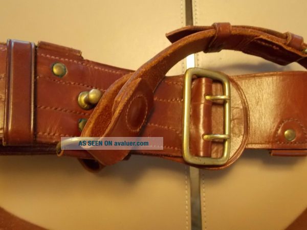 WW2 CANADIAN MILITARY OFFICER ' S SAM BROWNE BELT With OVER SHOULDER ...