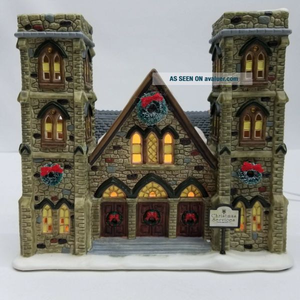 St Nicholas Square Christmas Village Lighted Cathedral Of Peace Church ...