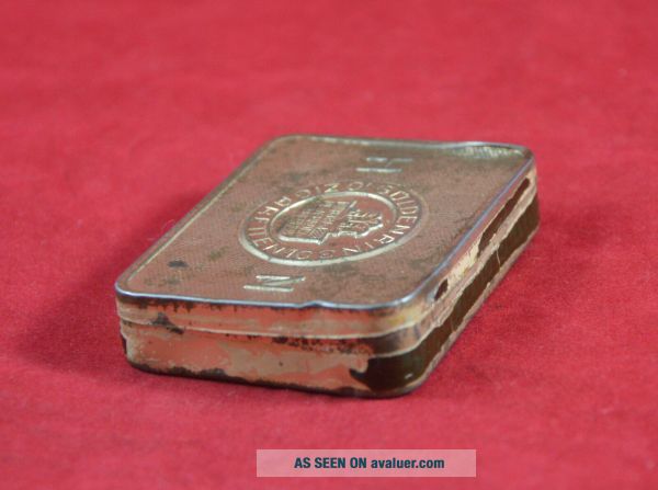 GERMAN WWII WEHRMACHT SOLDIER CIGARETTES RATION TIN / BOX Guldenring ...