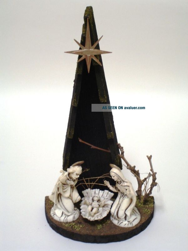 Nativity / Creche With Holy Family Baby Jesus, Mary, Joseph - From ...