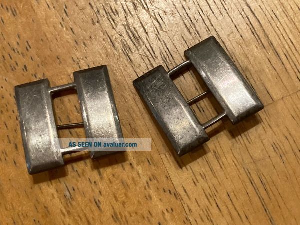 WWII US Army Captain’s Bars Pair Sterling Silver | #25349594