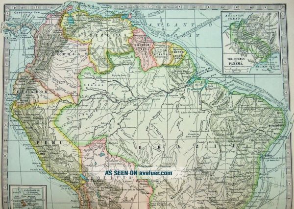 1902 Map Of South America By The Century Company | #25571305